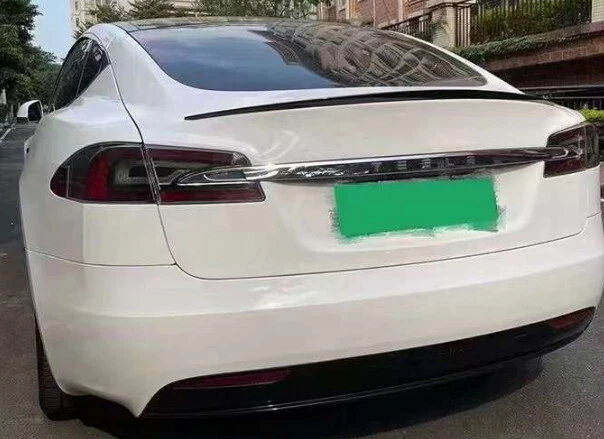 HECKSPOILER FÜR TESLA Model S Spoiler Schwarz Glanz Performance Black ...