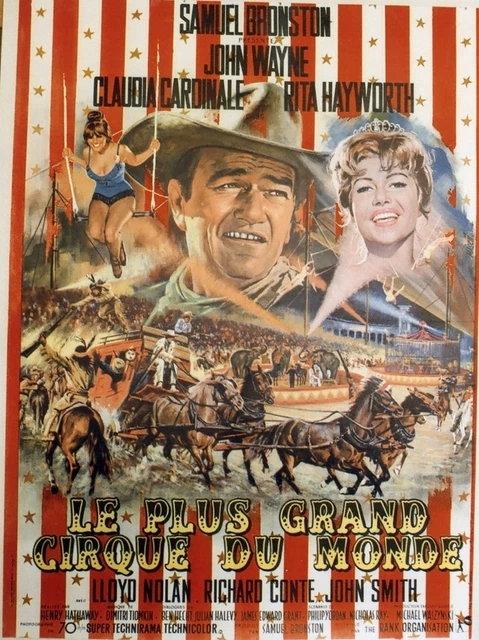 & GRANDE CIRCO Del Monde (Circus World )" Locandina John Wayne, Cl ...