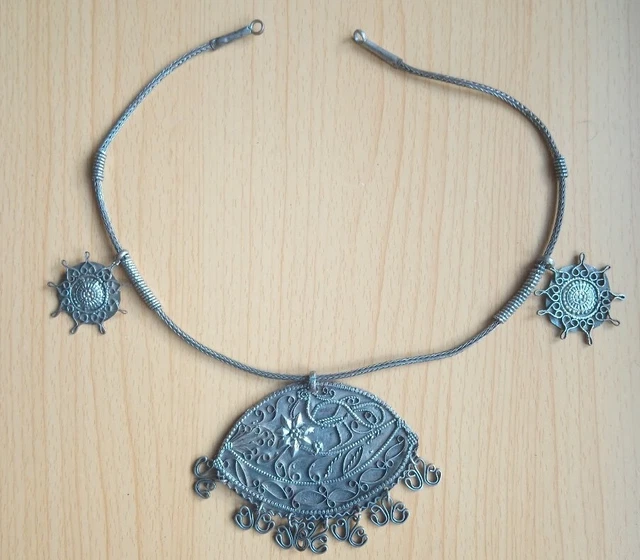 BIJOU ANCIEN PARURE Coiffe Tête Ethnique Afrique Asie Populaire EUR 33 ...