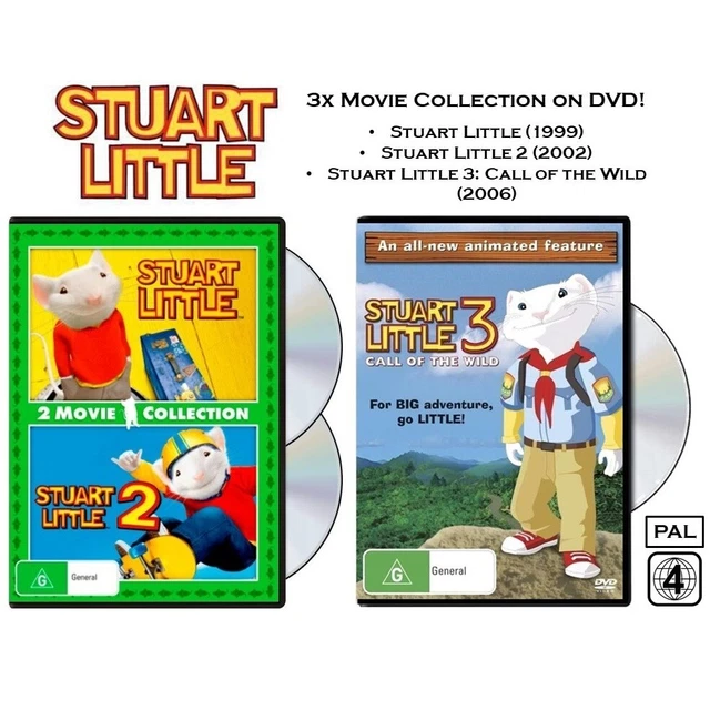 STUART LITTLE | 1 2 3 Movie Collection (DVD, 3-Disc) PAL Region 4 ...