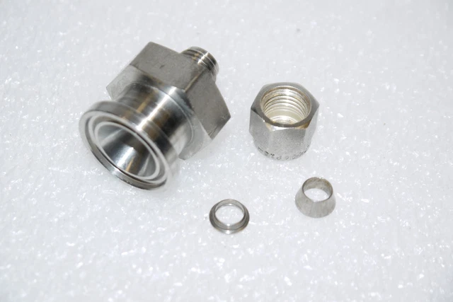 SWAGELOK SS-400-SC-8 SANITARY Fitting 1/4 in Tube OD x 1/2 in Kwik ...