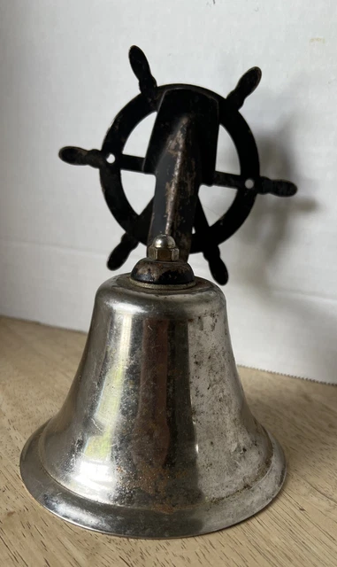 VINTAGE CAPTAINS BELL Metal Wall Mount Made In Japan Dinner Bell ...