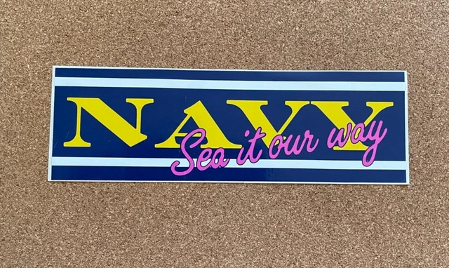 ROYAL AUSTRALIAN NAVY Sea It Our Way STICKER 1980s Free Postage ...