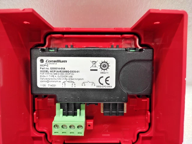 CONSILIUM MCP-C 5200014-01A Manual Call Point WCP1A-R330SG-C035-01 Used ...