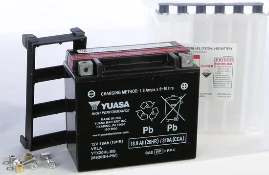 YUASA FRESH PACK AGM Battery YTX20HL-BS-PW Ski Doo Mach Z 1000 06-07 ...