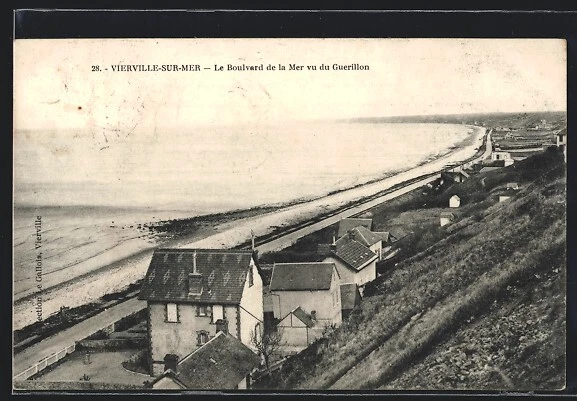 CPA VIERVILLE-SUR-MER, LE Boulevard de la Mer vu du Guerillon EUR 5,00 ...