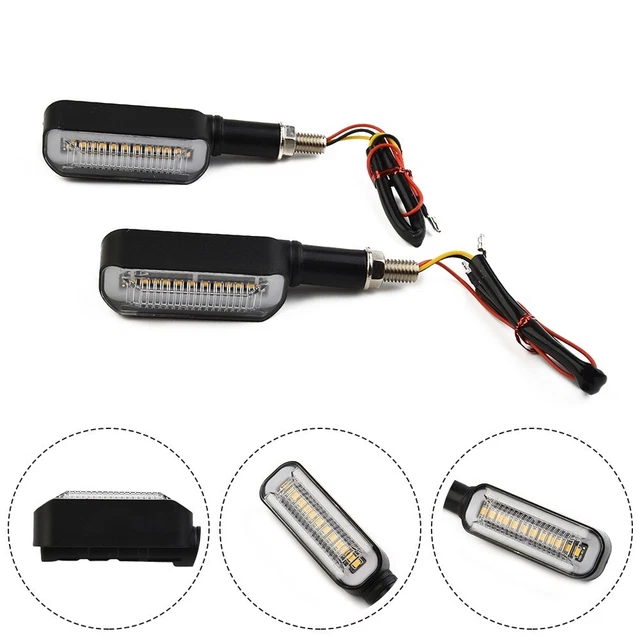 2X CLIGNOTANTS LED Ambre Moto/Vélo Feux Séquentiels Arrière/Lamp EUR 18,16 - PicClick FR