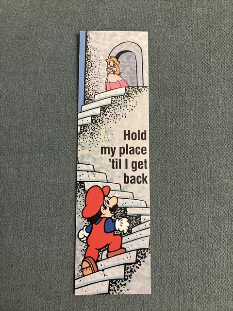 VINTAGE 1989 NINTENDO Super Mario Bros Princess Peach Castle Bookmark ...