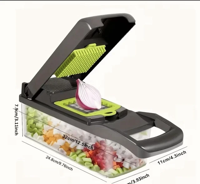 16 IN 1 Vegetable Chopper Mandoline Slicer Cutter Kitchen Food Prep ...