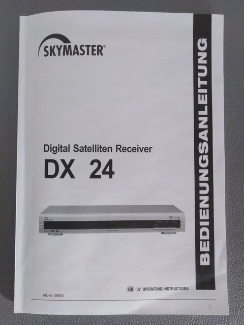 RECEIVER DIGITAL SATELLITE DX 24 Slim Line von Skymaster EUR 8,00 - PicClick DE