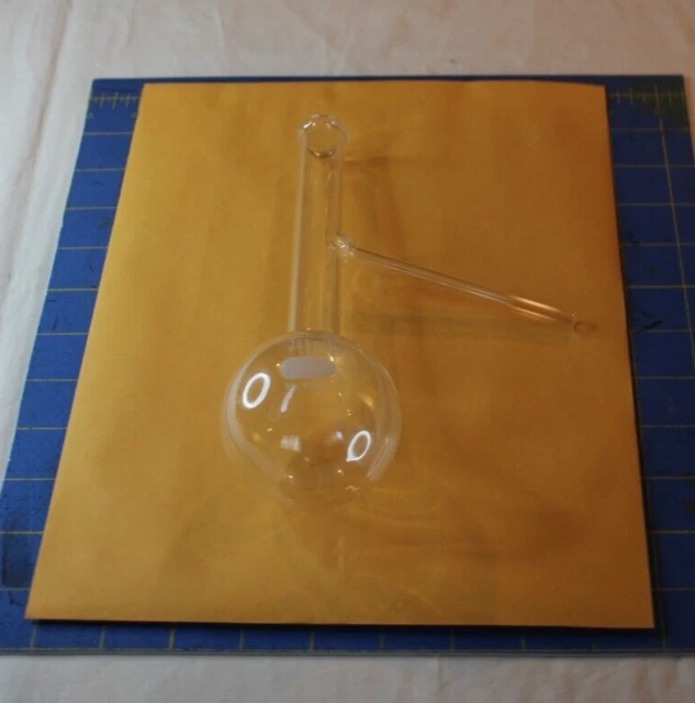 PYREX DISTILLATION BOILING Flask w 4" Side Arm 125 ml Lab Chem corning ...