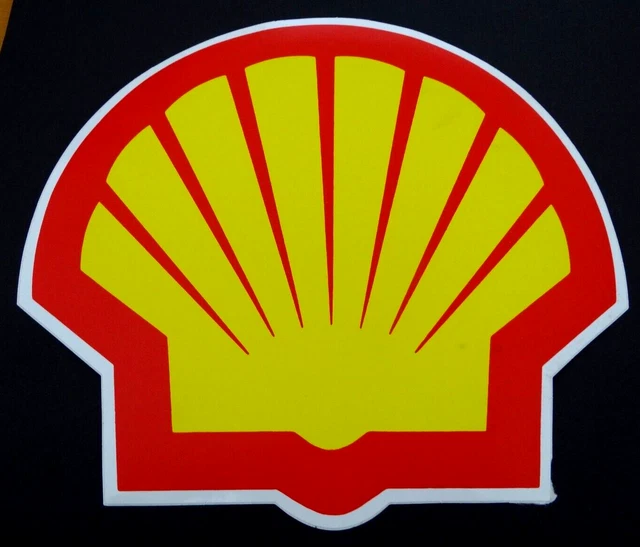 WERBE-AUFKLEBER SHELL MUSCHEL Logo 22 cm Tankstelle Oldtimer Motorsport ...