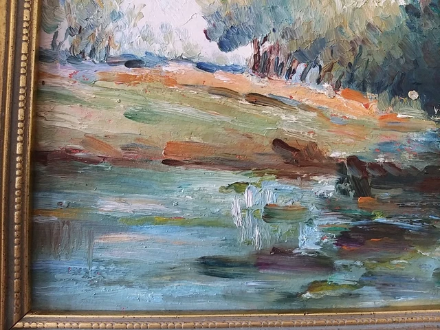 TABLEAU ANCIEN PEINTURE "Albert Martin" Huile Sur Toile Impressionnisme ...