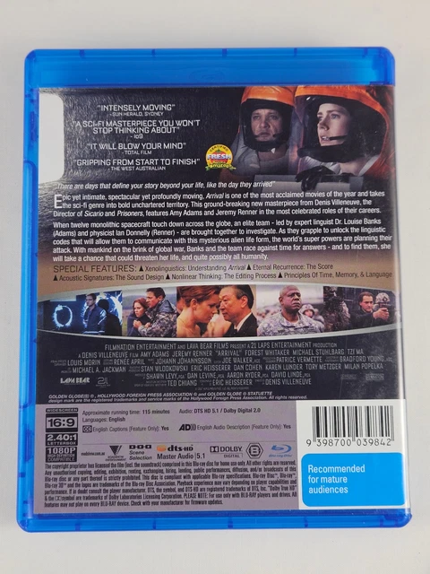 ARRIVAL BLU-RAY REGION B - VGC - Mint Disc £7.72 - PicClick UK