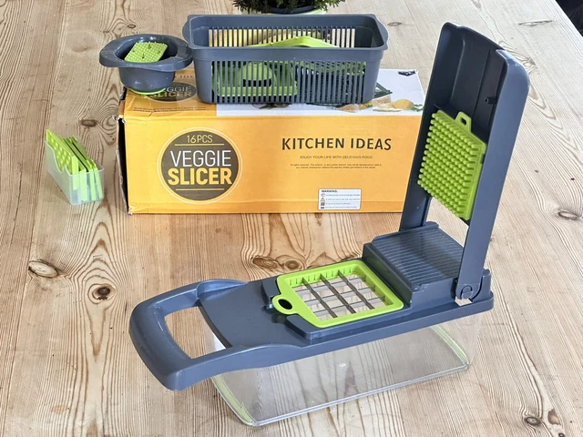 16 IN 1 Vegetable Chopper Salad Fruit Mandolin PLUS a Hand Peeler With ...