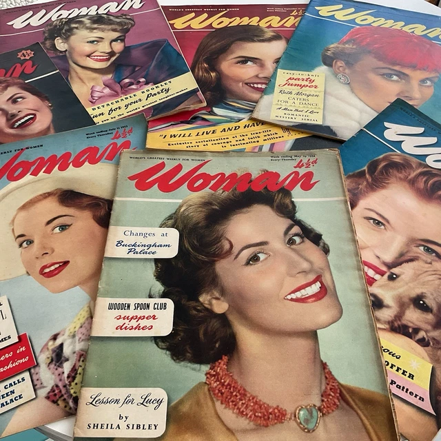 1950S WOMAN MAGAZINES x 7 ~1953 1954 Vintage Cookery Fashion Beauty ...