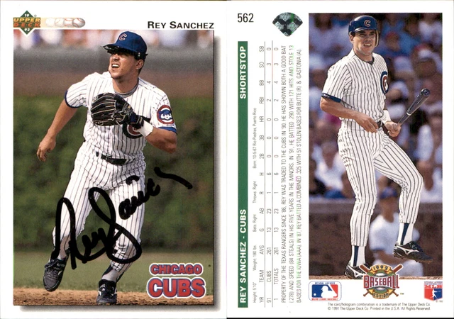 CARTE REY SANCHEZ signée 1992 pont supérieur #562 Chicago Cubs Auto AU EUR 2,77 - PicClick FR