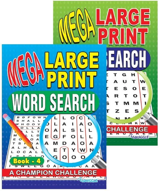WORD SEARCH 2 x A4 Large Print Puzzle Book Books 272 Puzzles And ...