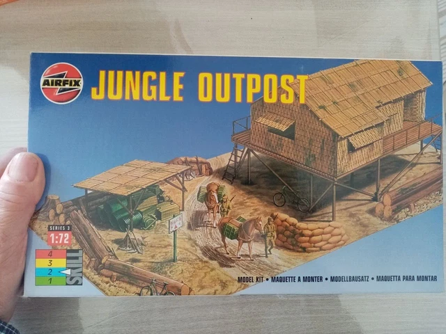 AIRFIX 1/72 JUNGLE Outpost kit e scatola nuovo sigillo di fabbrica £67. ...