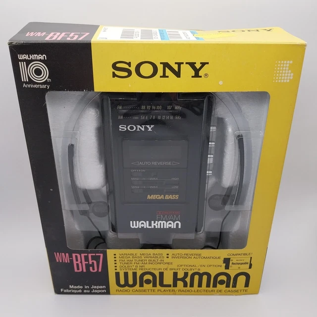 VINTAGE SONY WALKMAN Radio Cassette Player WM-BF57 Boxed £106.00 ...