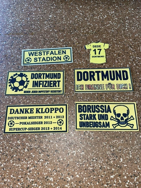 6 BVB AUFNÄHER Sammler Ultras Dortmund Fan Patches Köln Pauli Kutte 6 ...