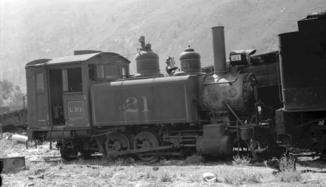 URY UINTAH RAILWAY narrow gauge locomotive engine No 21, 0-6-2 OLD ...