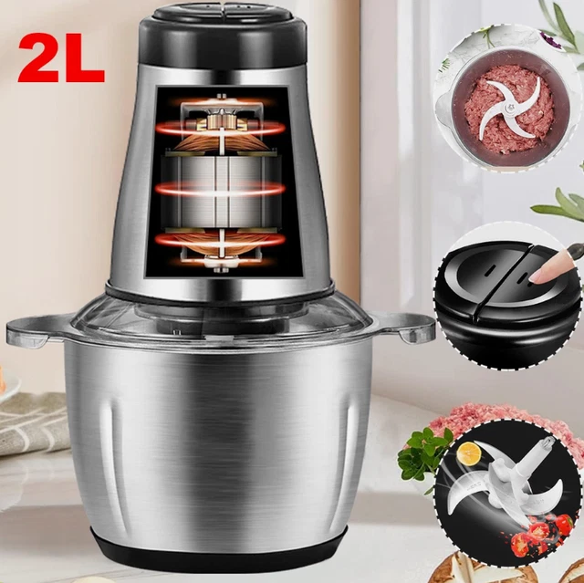 2L ELECTRIC MEAT Grinder Mincer Mixer Home Blender Mini Food Chopper ...