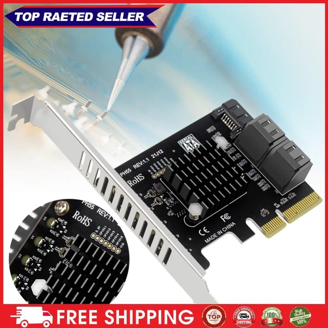 SCHEDA CONTROLLER PCIE SATA resistente chip PCI-E SATA 3.0 per PC ...