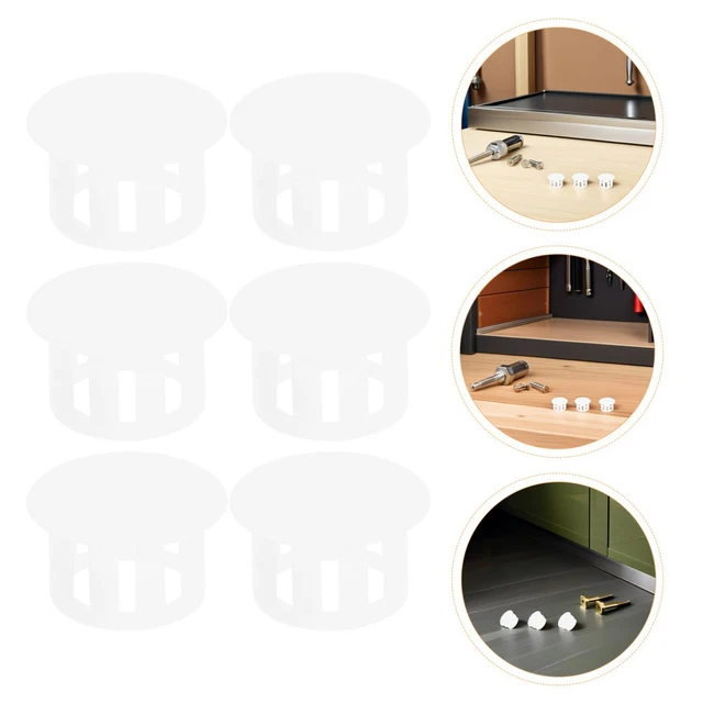 100 PCS SNAP Lock Screw Cover Panel Knockout Locking Plugs Plastic Hole ...