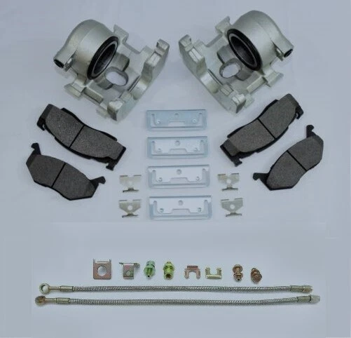 DISC BRAKE CONVERSION Caliper Pad Hose Kit for Chrysler Dodge Mopar A B ...