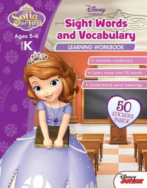 DISNEY SOFIA THE First: Sight Words and Vocabulary Learning Workbook ...