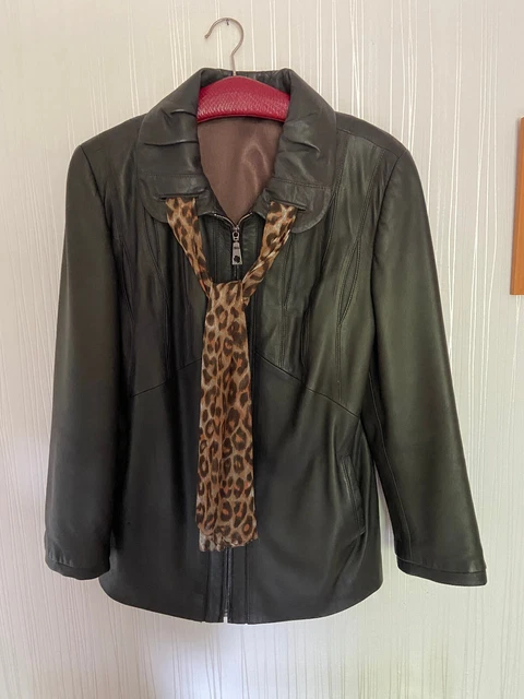 LEDERJACKE (100% LEDER) von "Franco di Marco" für Damen + Schal EUR 89 ...