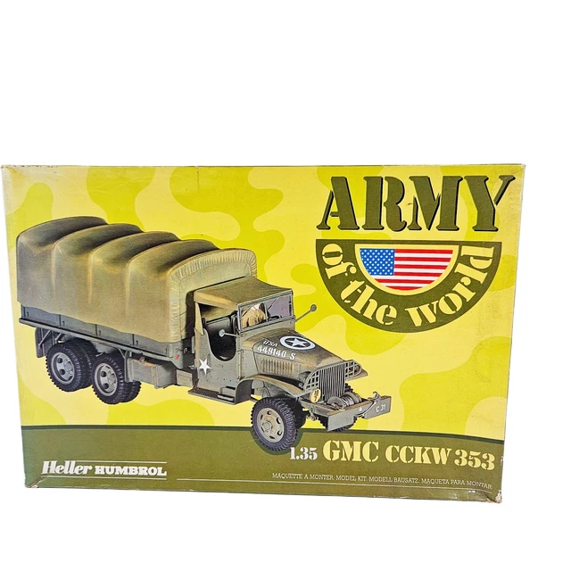 HELLER GMC CCKW 353 Cargo Truck Model Kit 1/35 81121 US Army Military ...