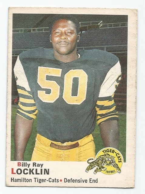 1970 OPC CFL Billy Ray Locklin Hamilton Tiger-Cats #18 (New Mexico ...