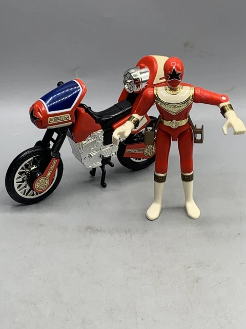 BANDAI 1996 POWER Rangers Zeo Red Ranger V Zeo Jet Cycle V Action ...
