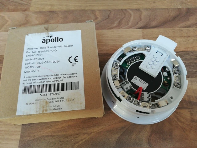 APOLLO XP95 INTEGRATED Base Sounder With Isolator 45681-277 APO Boxed ...
