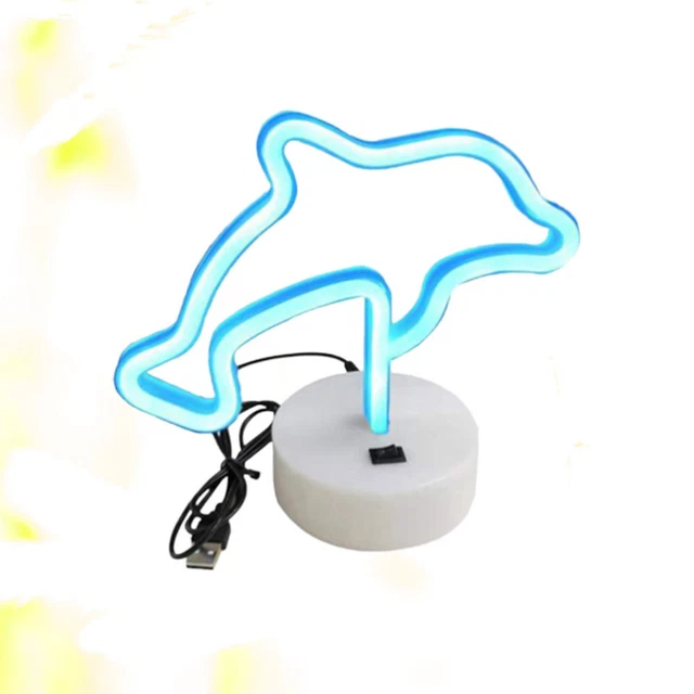 NEON LIGHTING DOLPHIN Shaped Lamp LED Battery Operated Bulb £15.95 ...