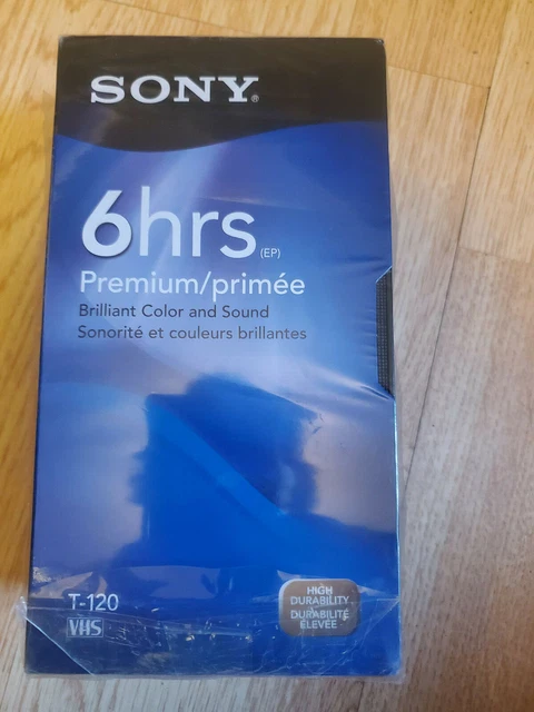 SONY 3 PACK VCR VHS Tapes T-120VR Premium Grade High Durability 6 hr ...