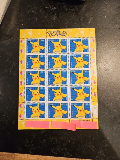 TIMBRE POSTE PLANCHE Pokemon Limited FR Post Poke Foil Holo Pokémon ...