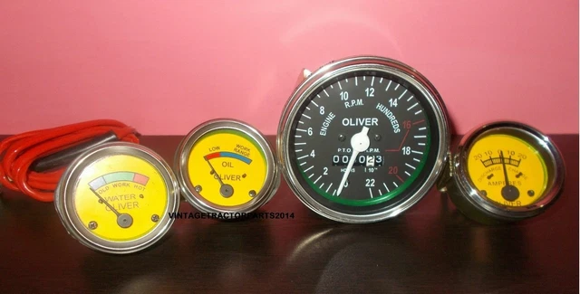 OLIVER TRACTOR OIL Pressure, Ammeter, Temperature,Tachometer Super 55 ...