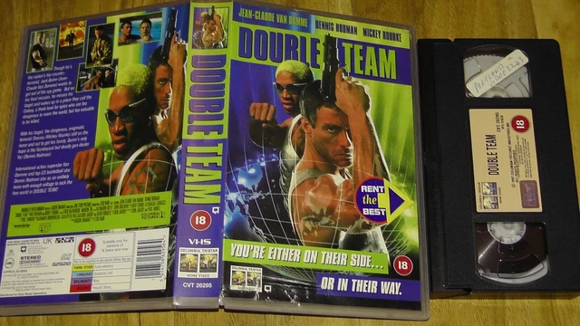 DOUBLE TEAM VHS Video Ex Rental Big Box Cert RCA Jean Claude Van Damme ...