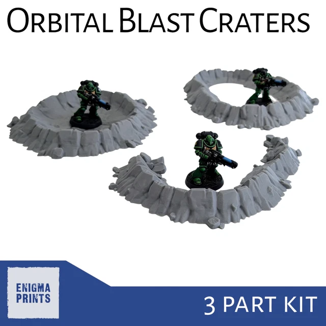 ORBITAL BLAST CRATERS - 28mm 3D Printed Terrain for Tabletop Wargaming ...