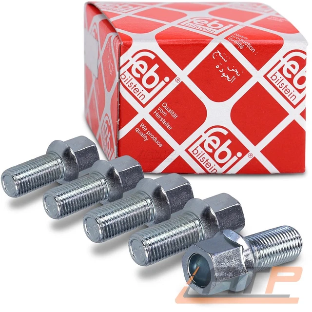 5X FEBI RADSCHRAUBEN KUGELSCHRAUBEN RADBOLZEN M14 x 1,5 x 27 mm ...