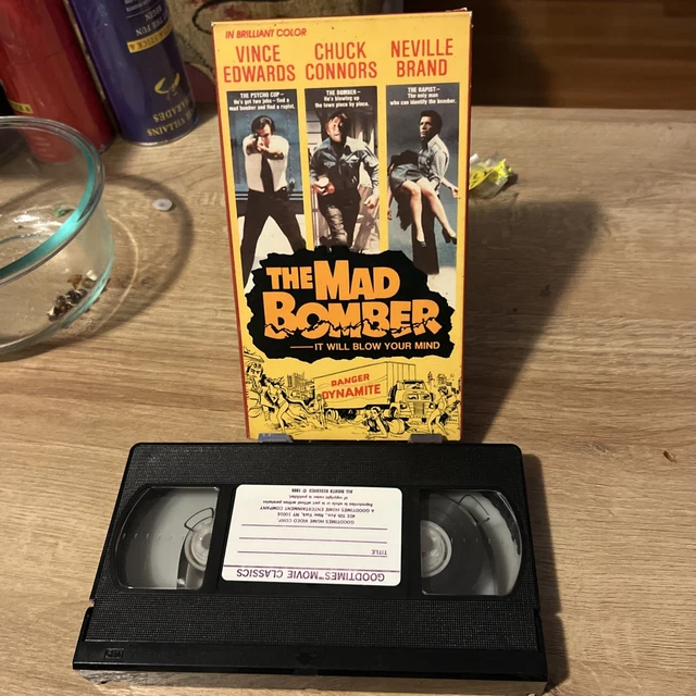 THE MAD BOMBER (VHS, 1985) Vince Edwards, Chuck Connors, Neville Brand ...