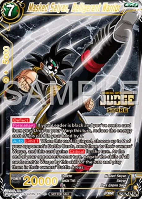 MASKED SAIYAN, BELLIGERENT Warrior EX21-15 EX Judge $12.00 - PicClick AU
