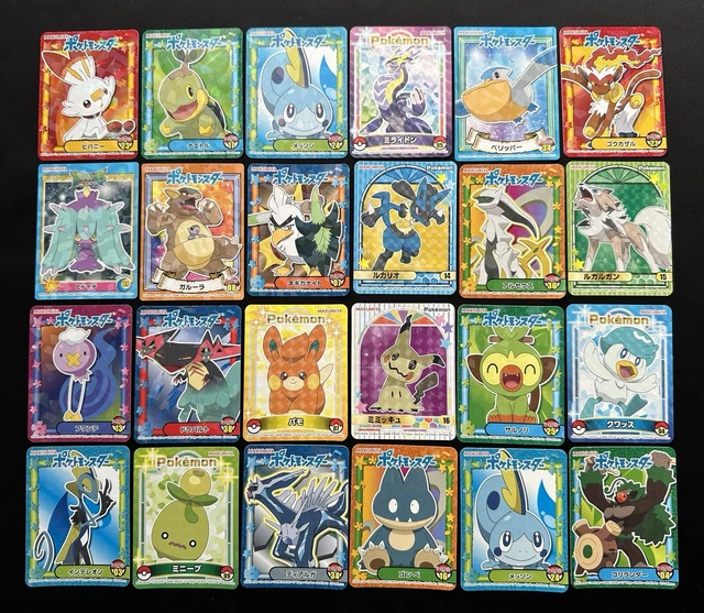 JAPANESE POKEMON MARUMIYA Promo Sticker Cards Mimikyu Munchlax Lucario ...
