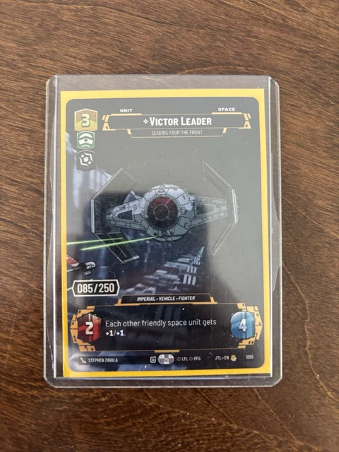 STAR WARS UNLIMITED Jump To Lightspeed Serialized Victor Leader 085/250 ...