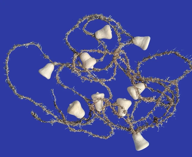 OLD TINSEL WITH Small Bells Made of Cotton, 280 cm $72.81 - PicClick