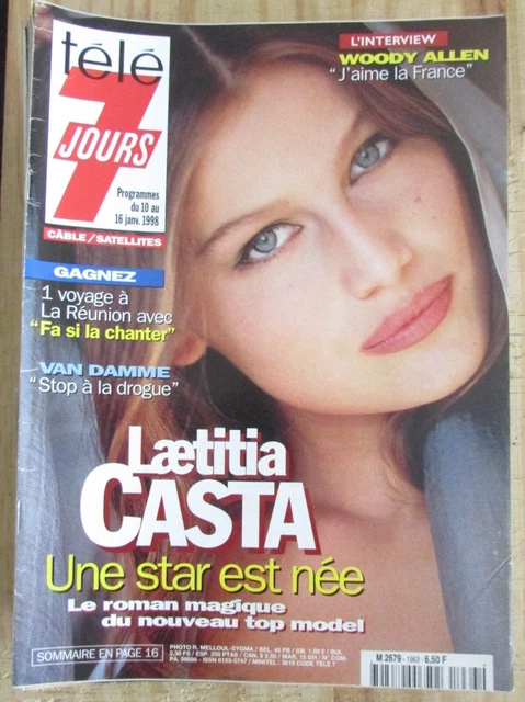 PROGRAMME TÉLÉVISION TÉLÉ 7 JOURS N° 1963 du 10 au 16 Janvier 1998 L. CASTA EUR 4,50 - PicClick FR