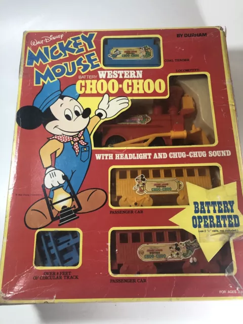 VINTAGE WALT DISNEY MICKEY MOUSE Battery Operated WESTERN CHOO-CHOO ... VINTAGE WALT DISNEY MICKEY MOUSE Battery Operated WESTERN CHOO-CHOO ...